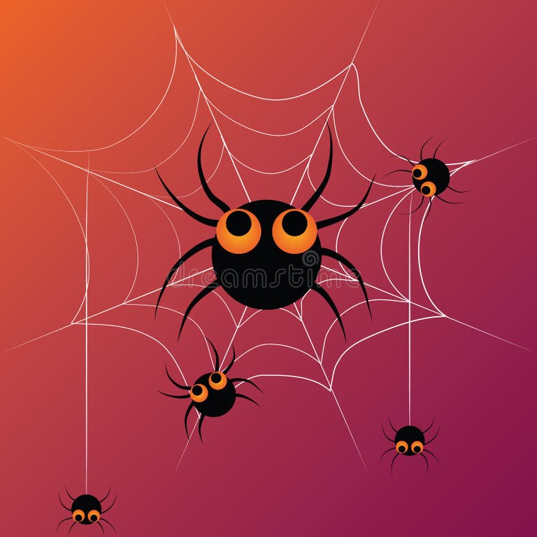 Five dancing spiders stock vector. Illustration of cheerful - 32858190