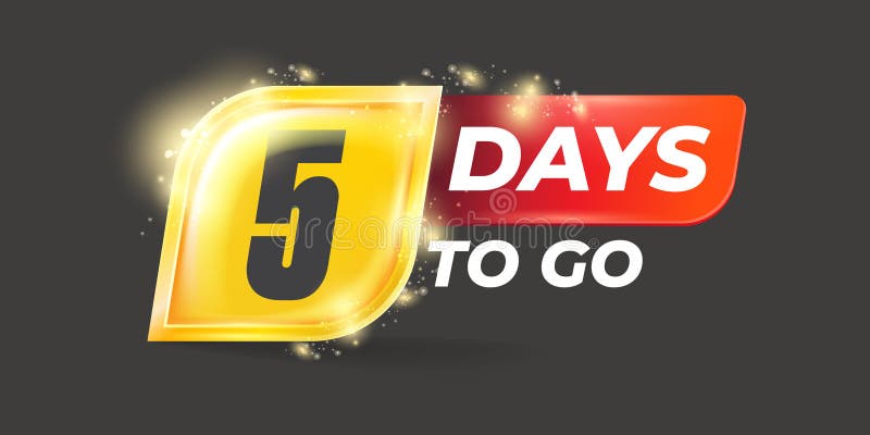 Five Days To Go Countdown Blue Horizontal Banner Design Template. 5 ... Five Days To Go Countdown Blue Horizontal Banner Design Template. 5 ...