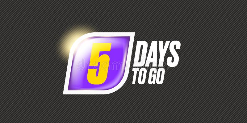 Five Days To Go Countdown Blue Horizontal Banner Design Template. 5 ... Five Days To Go Countdown Blue Horizontal Banner Design Template. 5 ...