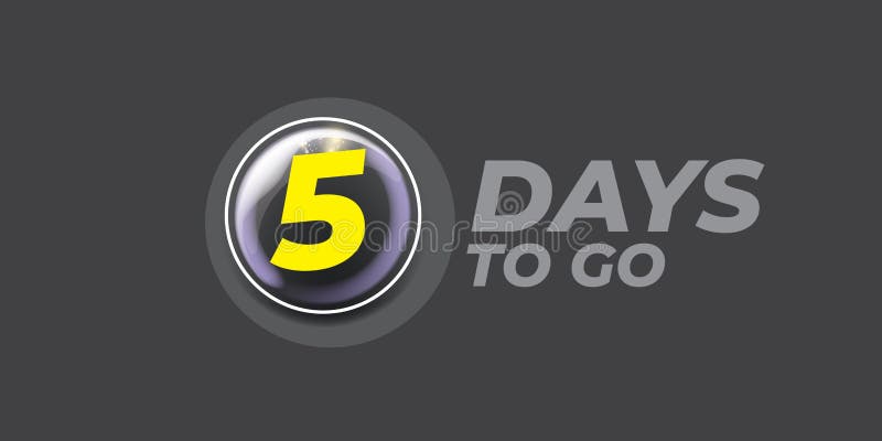 Five Days To Go Countdown Blue Horizontal Banner Design Template. 5 ... Five Days To Go Countdown Blue Horizontal Banner Design Template. 5 ...