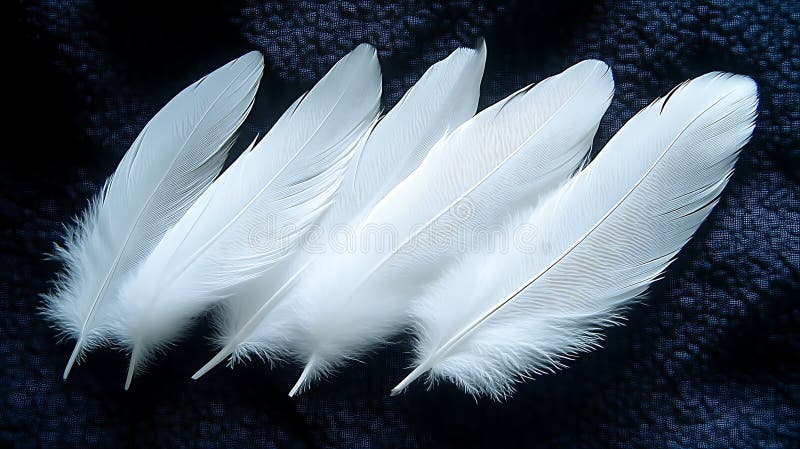 Five White Feathers Arranged Background Stock Photos - Free & Royalty ...