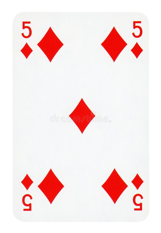 Two of Diamond Playing Card - Isolated on White Stock Photo - Image of ...