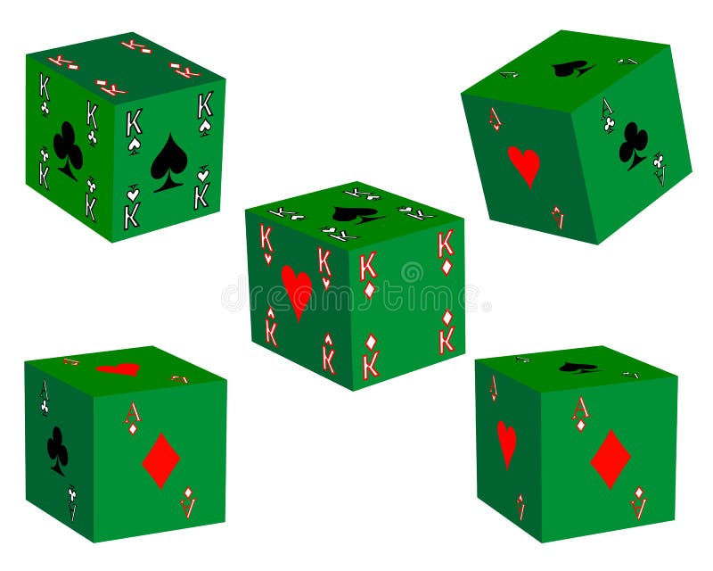 Five dice stock illustration. Illustration of objects - 30819746