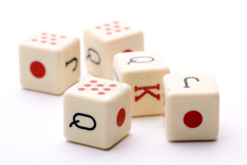 Five dice together stock image. Image of success, dice - 13179409