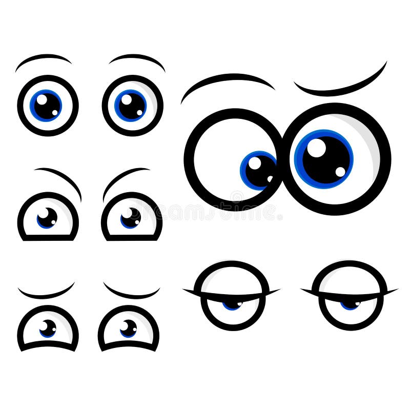 Five Different Eye Expression, Curious, Sleepy, Anxious, Eager, Confuse ...