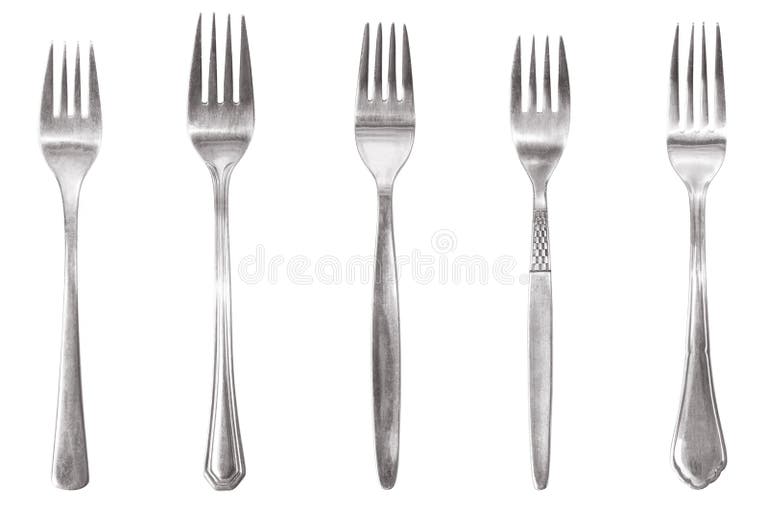 Five different fork stock photo. Image of instrument - 47554310