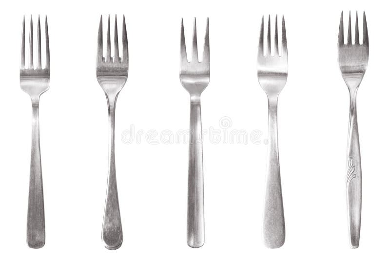 Five different fork stock photo. Image of instrument - 47554310
