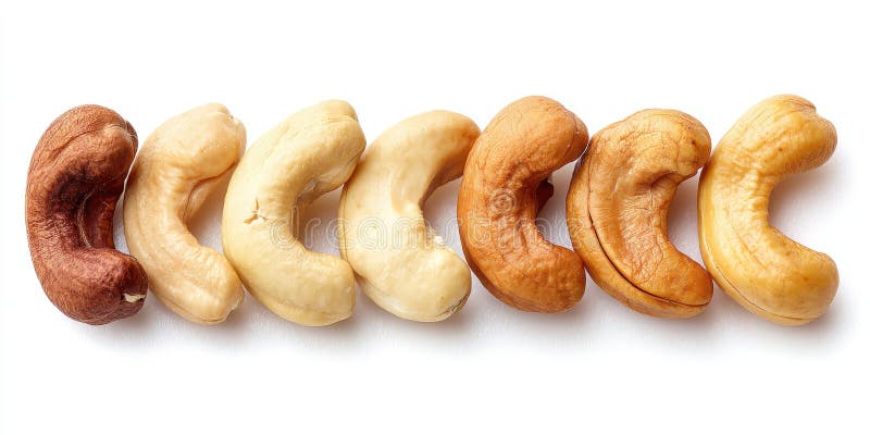 Five Different Varieties of Bananas Displayed on a White Background ...