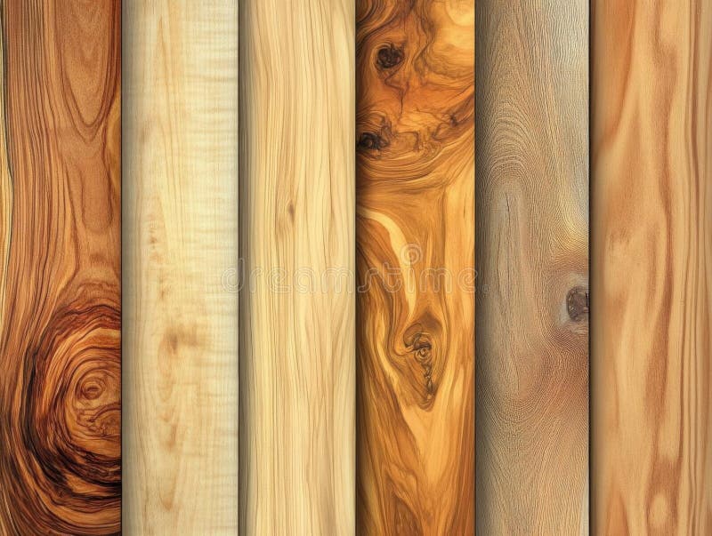 Five Different Wood Grain Textures - Natural Wood Backgrounds Stock ...