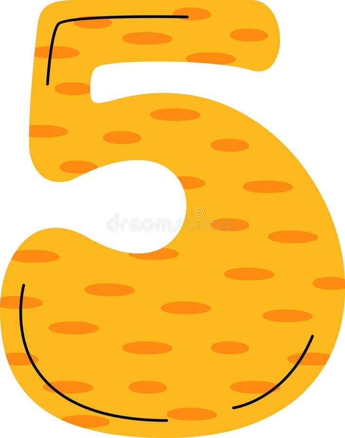 Five Digit Cartoon Font stock vector. Illustration of character - 293787191