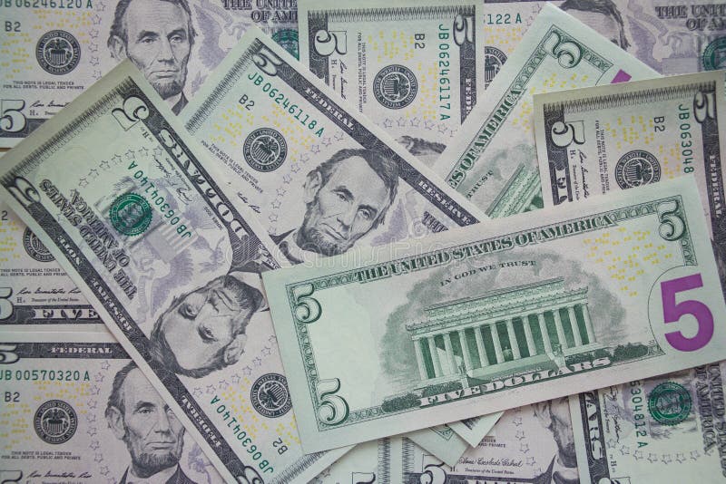 Five dollars stock image. Image of dollar, business, bundle - 36072829