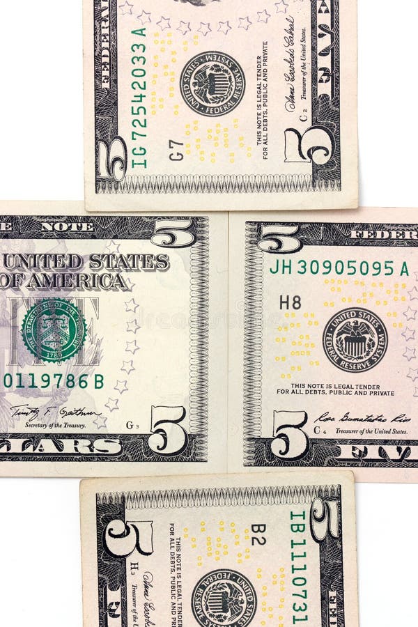 Five dollars. close-up stock photo. Image of currency - 101632694