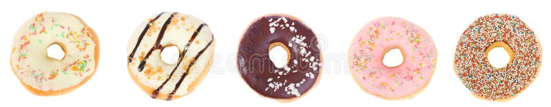 Row of donuts stock photo. Image of background, donut - 32526418