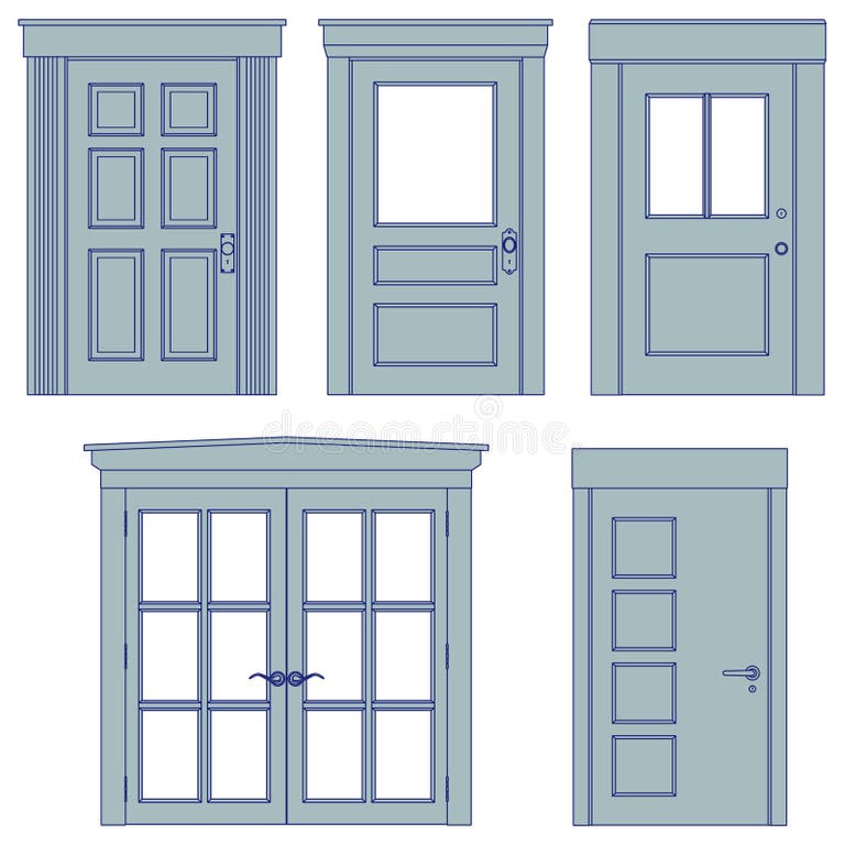 Blueprint Doors Stock Illustrations – 603 Blueprint Doors Stock ...