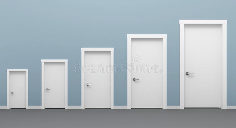 Five doors white. stock illustration. Illustration of product - 65500453