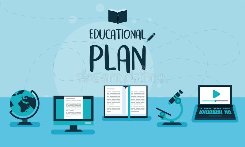 Five Educational Plan Icons Stock Vector - Illustration of laboratory ...