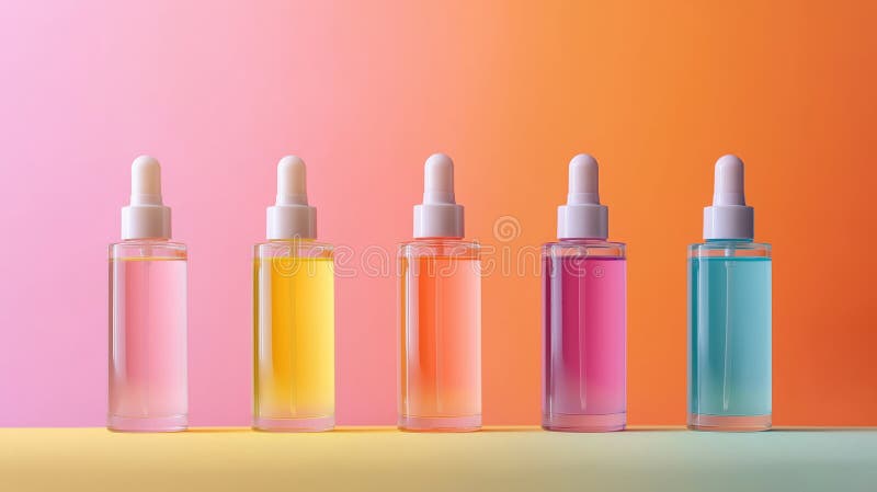 Minimalist Cosmetic Packaging Featuring a Variety of Vibrant Colorful ...