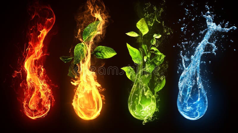 The Five Elements of Nature, Comprising Earth, Water, Fire, Air, and ...