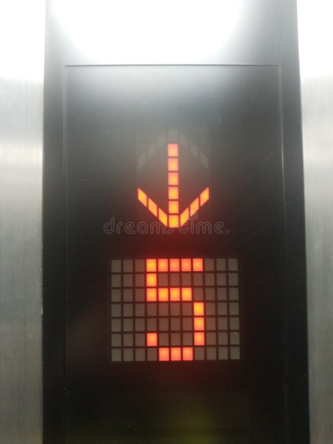 Five elevator floor down stock image. Image of lighting - 181647521