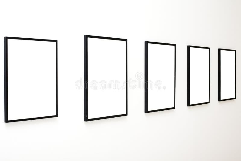 Blank frame in art gallery stock image. Image of exhibition - 19080113