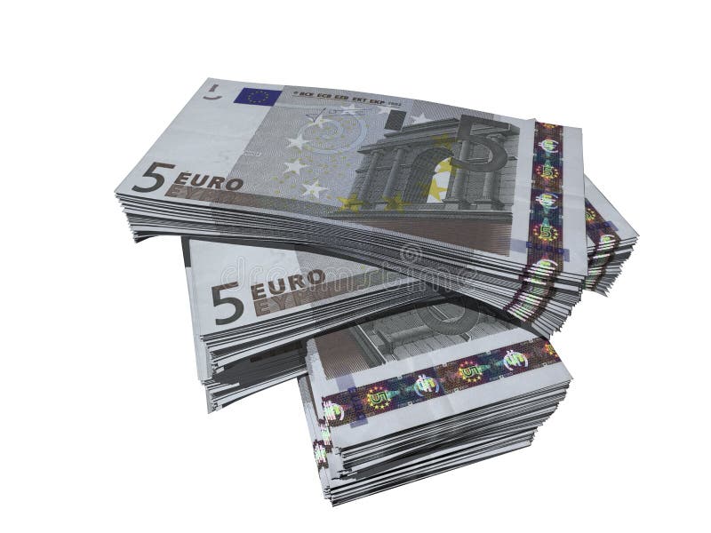 Five euro stock illustration. Illustration of stack, union - 7252156