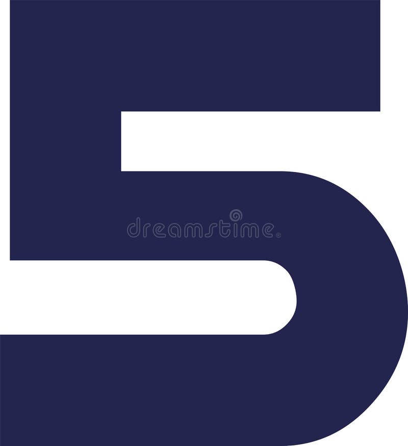 Five fat number digit 5 stock vector. Illustration of number - 107182619