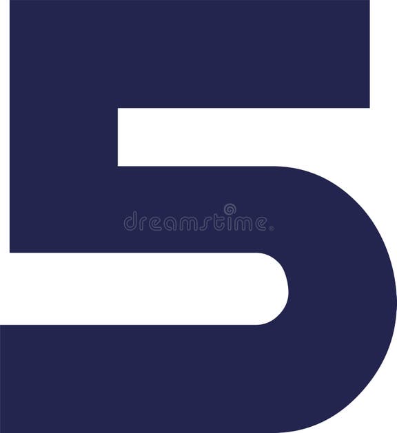 Five fat number digit 5 stock vector. Illustration of number - 107182619