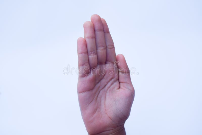 Five Finger Sign,hand Sign Concept Stock Photo - Image of number, woman ...