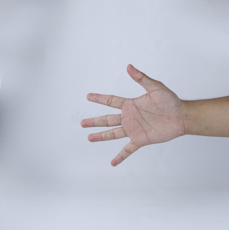 Five Finger Symbol Isolated on White Background Stock Image - Image of ...