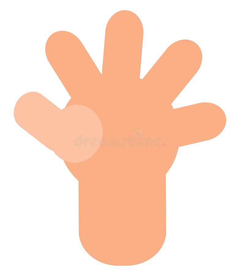 Five fingers, icon stock vector. Illustration of element - 258928705