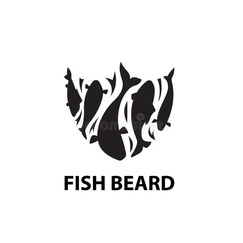 Five Fish and Shield Silhouette. Reliable Fishing Logo Concept. Stock ...