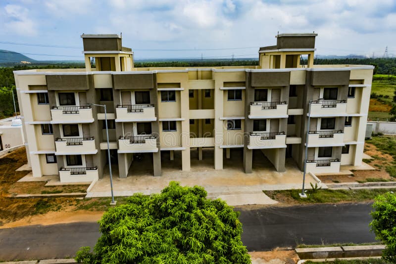 A Five Floor Building Just Completed it`s Construction Near by Bitumen ...