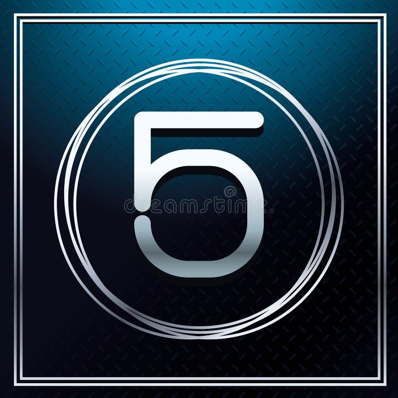 Five font number stock vector. Illustration of golden - 147225400