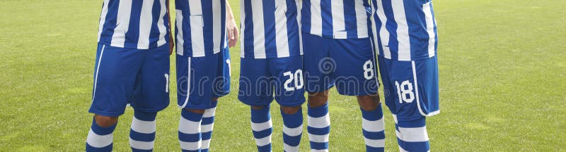 Five Football Players in the Ground Stock Photo - Image of event ...