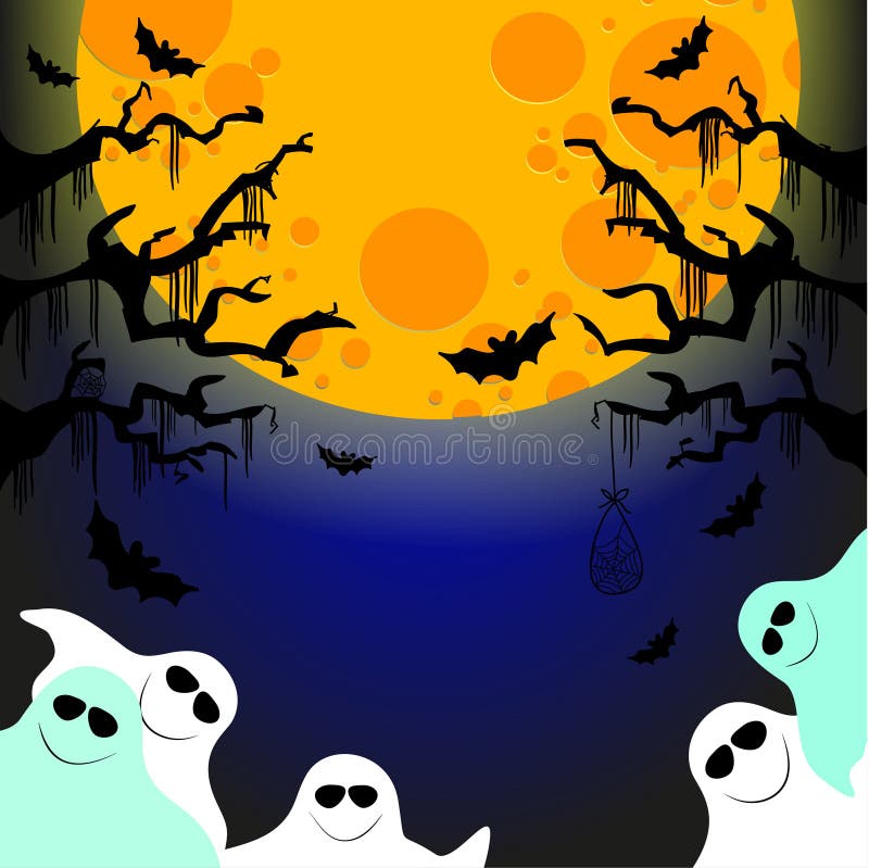 Five friendly ghosts stock vector. Illustration of creepy - 26819316