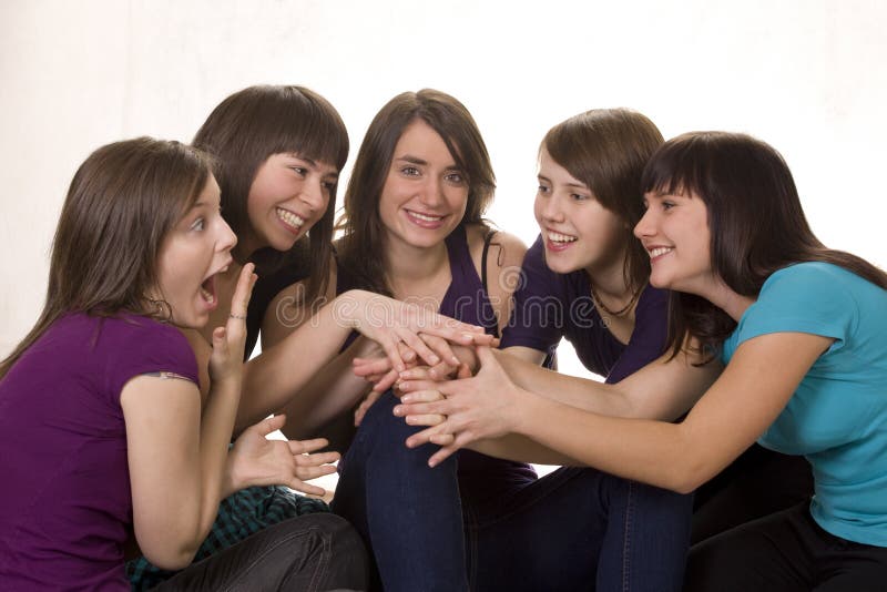 Five friends stock photo. Image of smiling, group, white - 15002568