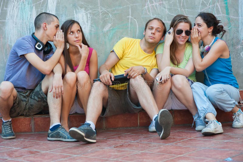 Five friends having fun stock photo. Image of five, happiness - 29561540
