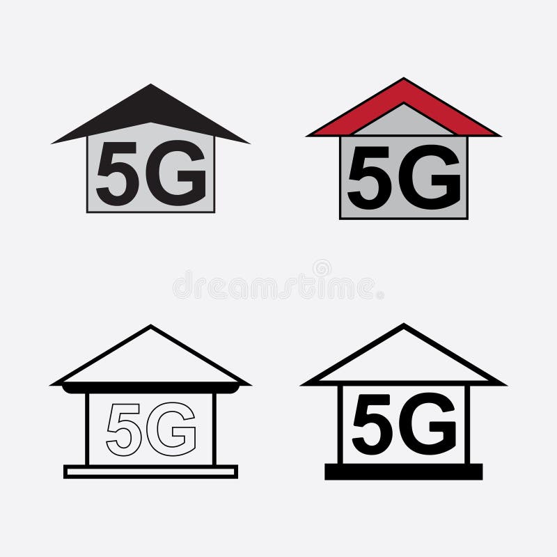 Five G Logo Vector Illustrations Stock Vector - Illustration of emblem ...