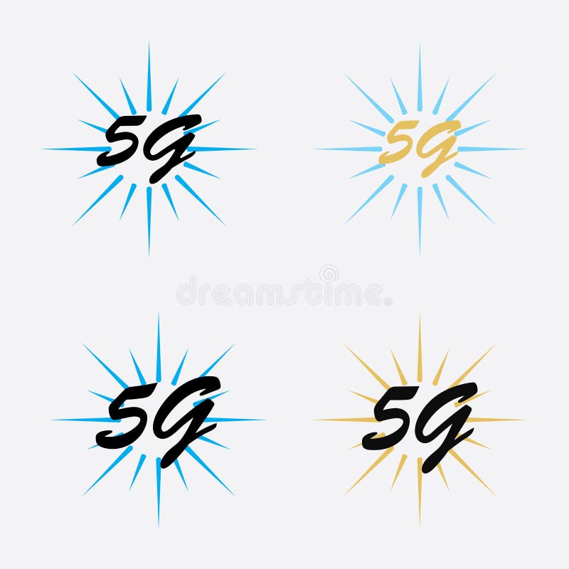 Five G Logo Vector Illustrations Stock Illustration - Illustration of ...