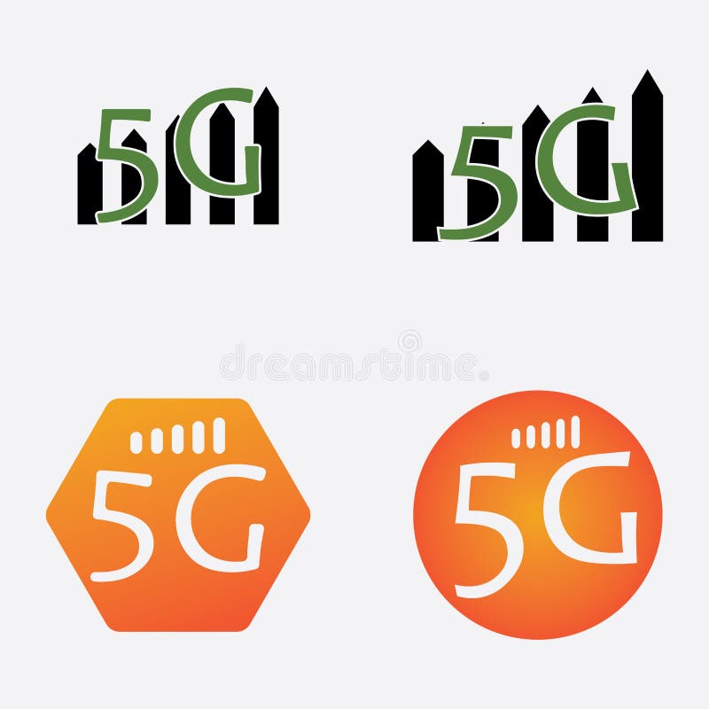 Five G Logo Vector Illustrations Stock Illustration - Illustration of ...