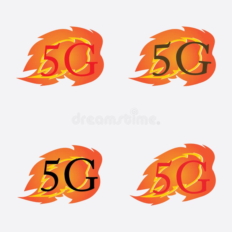 Five G Logo Vector Illustrations Stock Vector - Illustration of letter ...