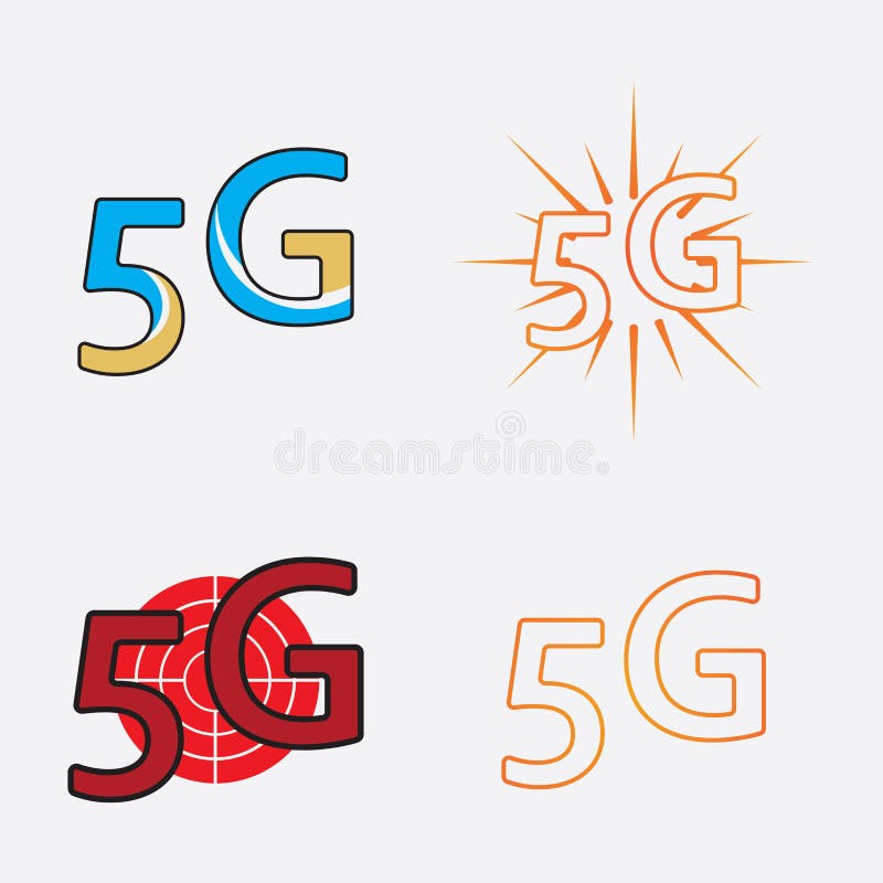 Five G Logo Vector Illustrations Stock Vector - Illustration of icon ...
