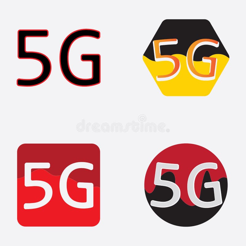 Five G Logo Vector Illustrations Stock Vector - Illustration of company ...