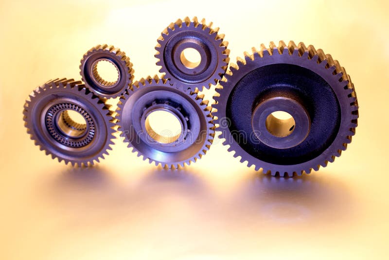 Five cogs stock image. Image of conceptual, metaphor, industry - 3684571