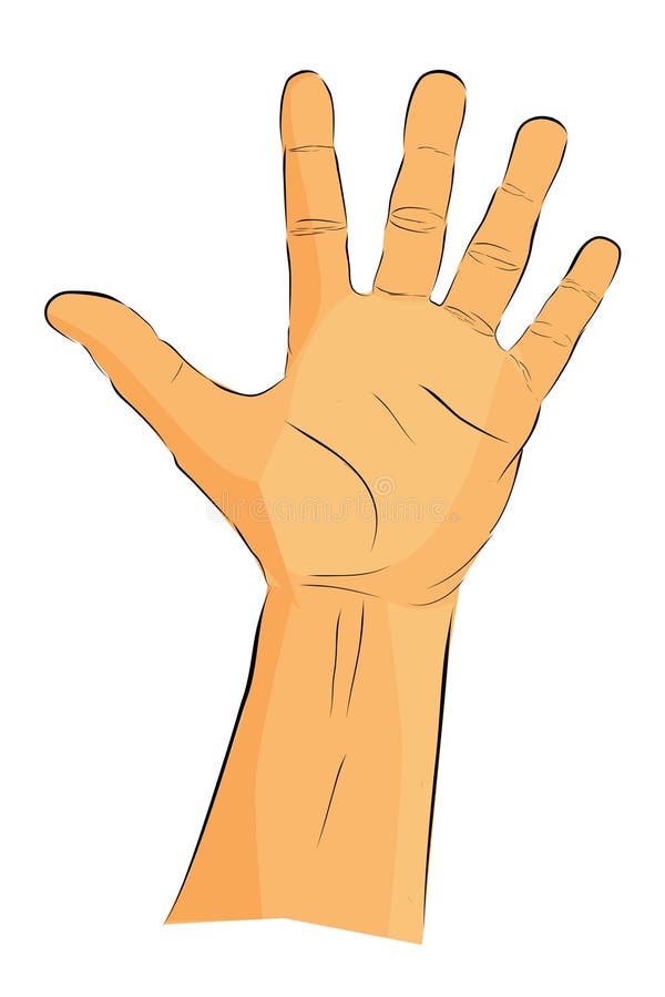 Five 2 Gesture Vector Hand Draw Sketch Doodle Man Hand Stock Vector ...
