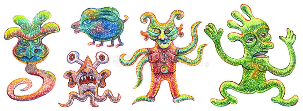 Five ghosts stock illustration. Illustration of cartoon - 34910324