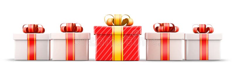 Five Gift Selection Concept Stock Illustration - Illustration of option ...