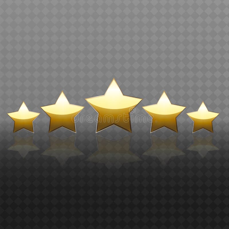 Five Gold Stars Transparent Background Stock Illustrations – 229 Five ...