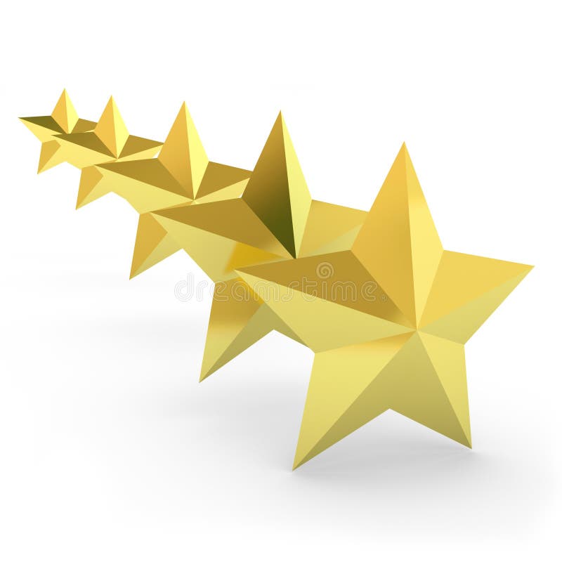 Five Gold Stars Golden 5 Star Service Award Stock Illustration ...