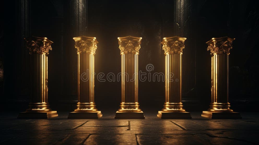 Five Pillars Gold Stock Illustrations – 26 Five Pillars Gold Stock ...